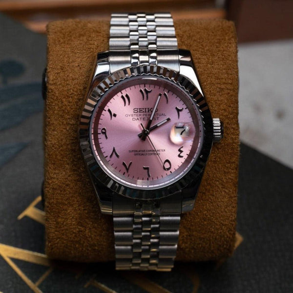 SEIKO MOD ARABIC PINK - MONTRE A PAPY Mod seiko