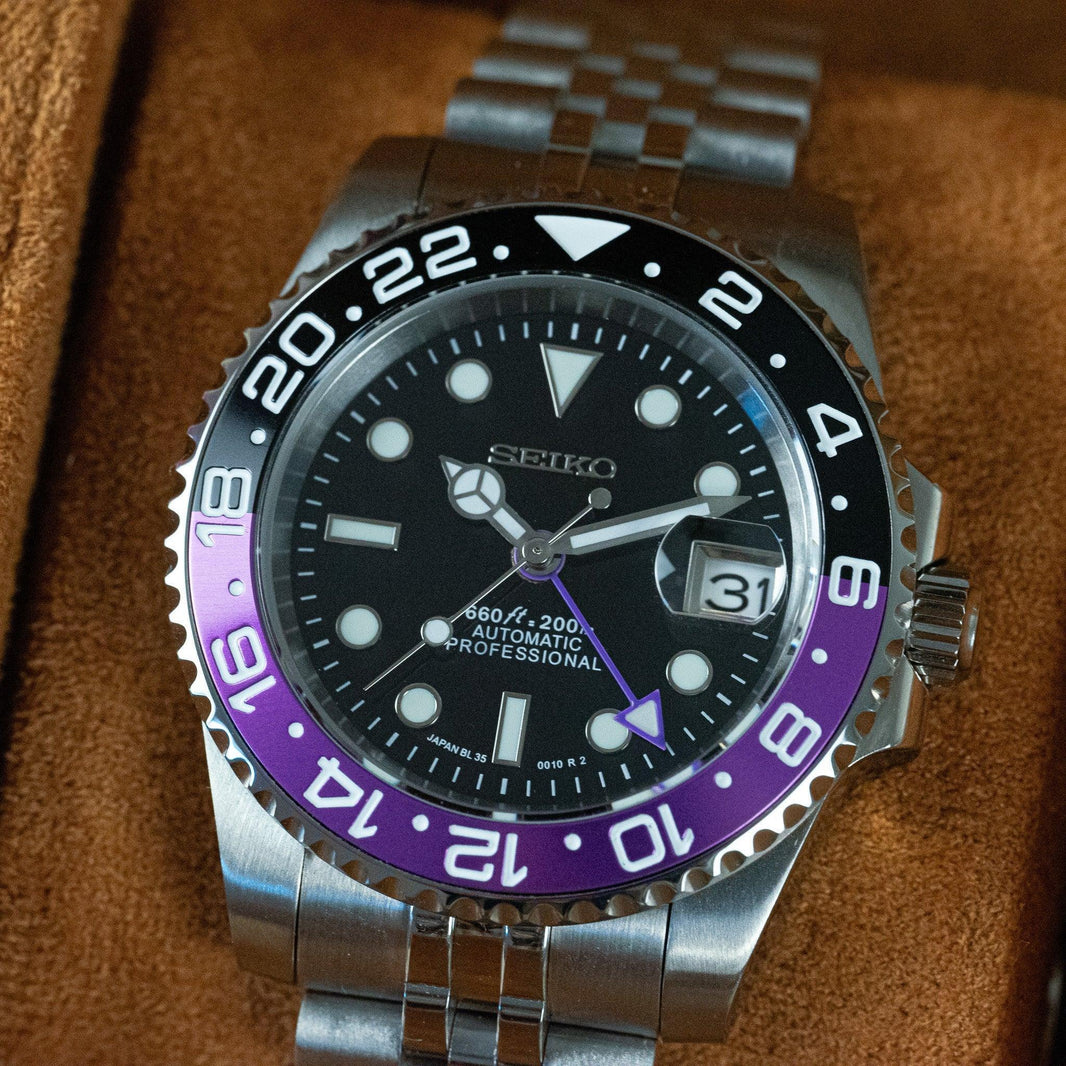 GMT - MONTRE A PAPY - Montre Automatique Seiko mod